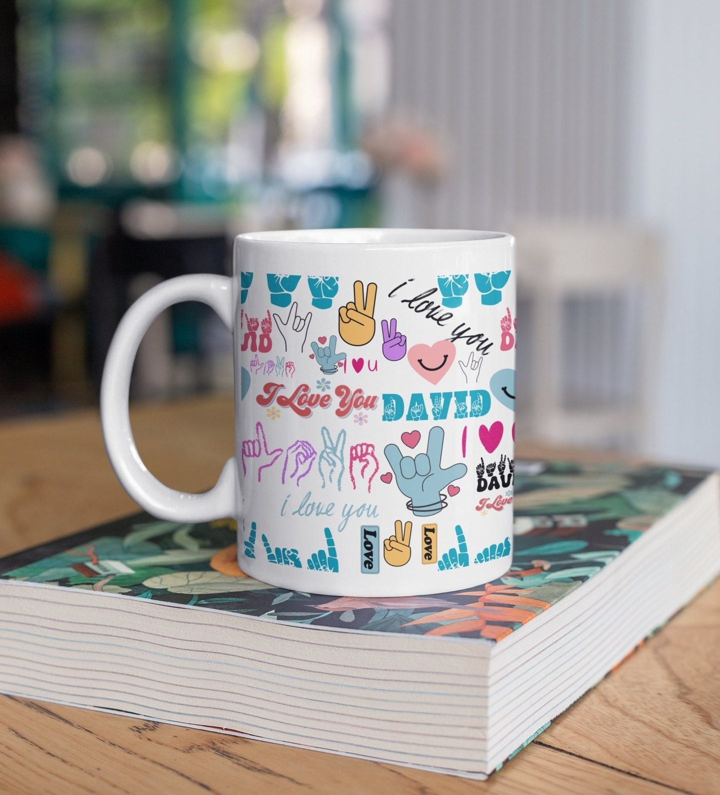 Asl Coffee Mug, Asl Coffee Cup for Dad, Asl Name Personalized Gift for ...
