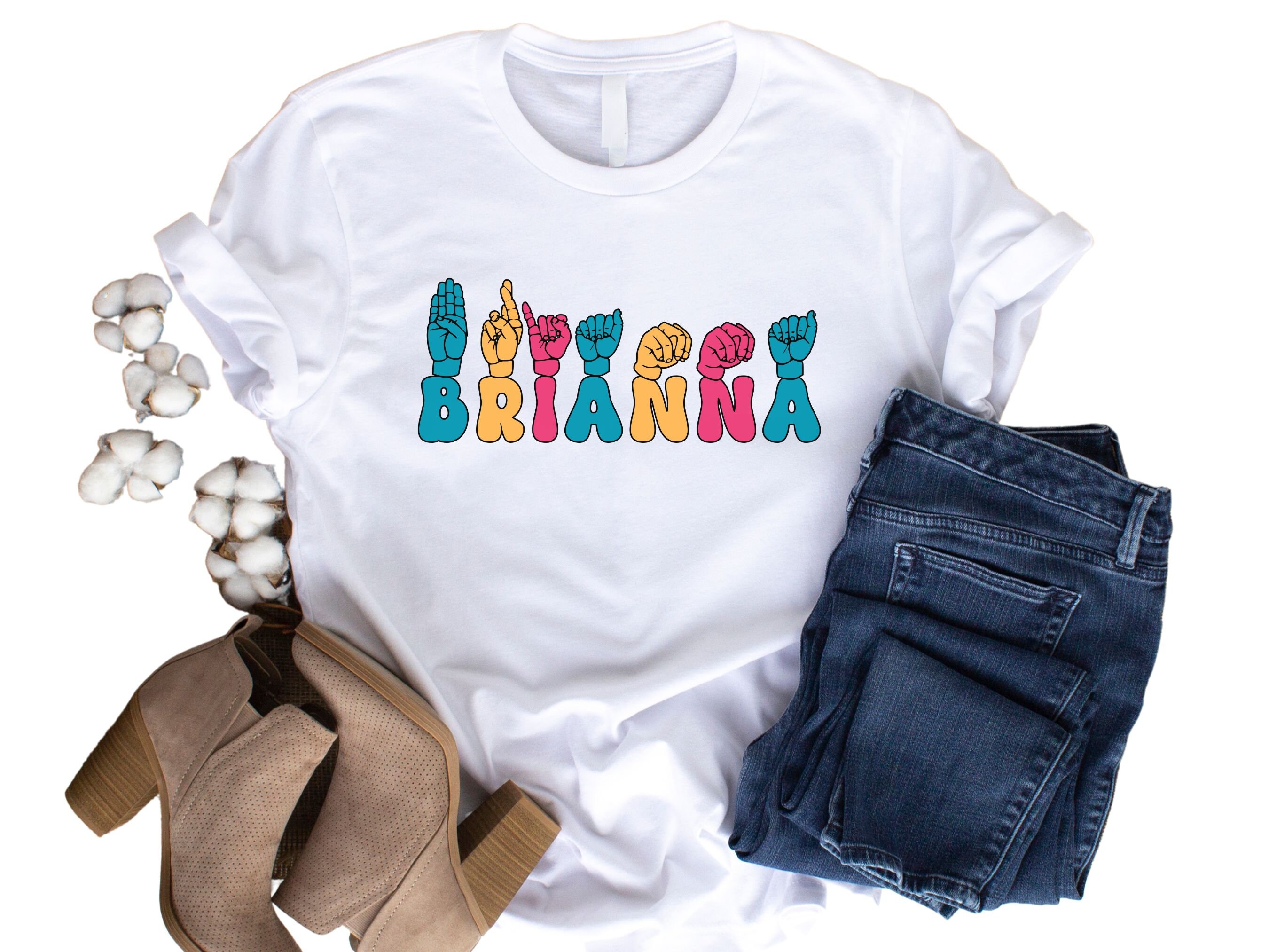 Asl Family Shirt, Custom Sign Language T-shirt, Asl Birthday Gift ...