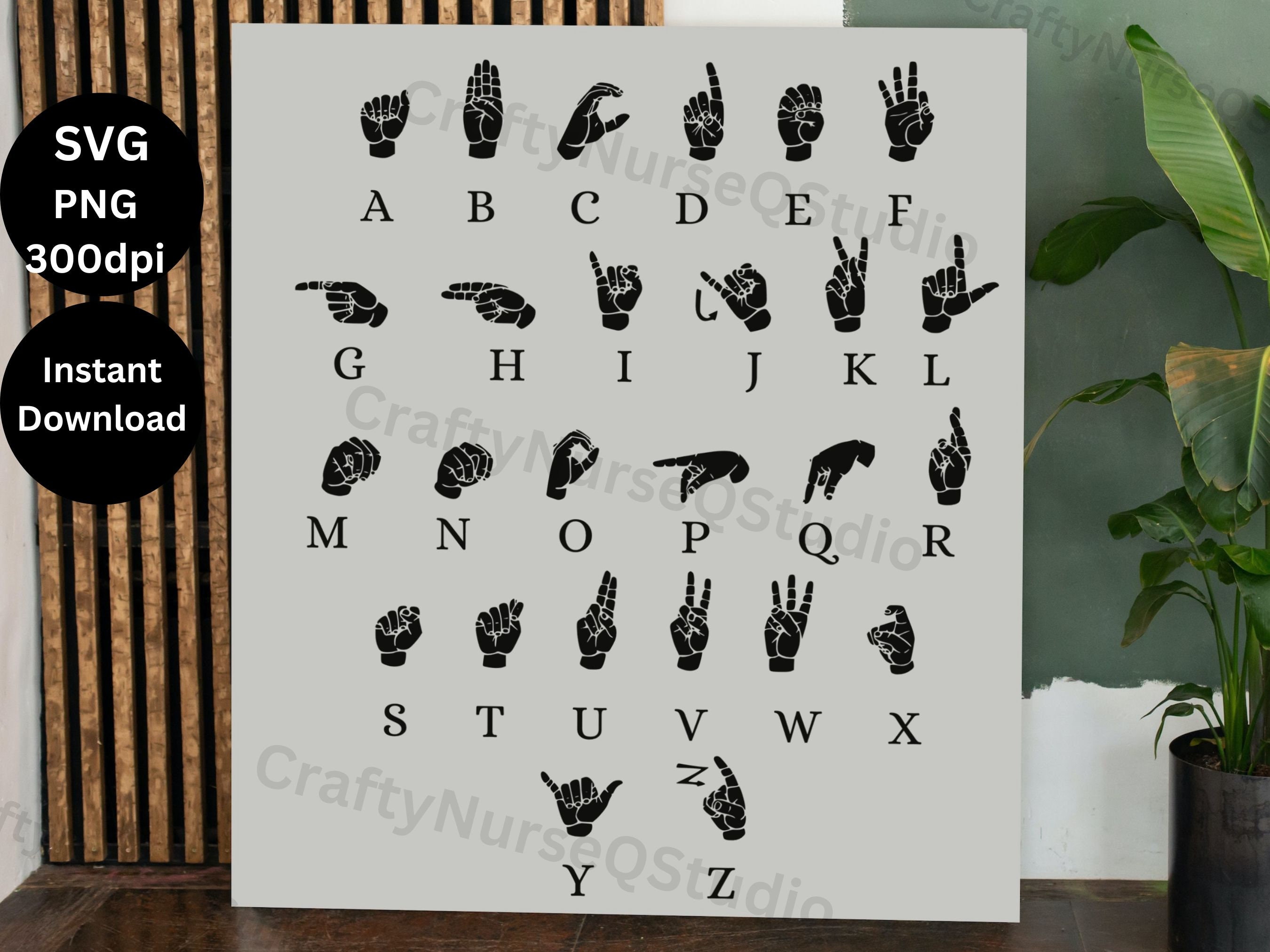 Asl Alphabet SVG, Asl Alphabet Poster for ASL Teacher Classroom, Asl ...