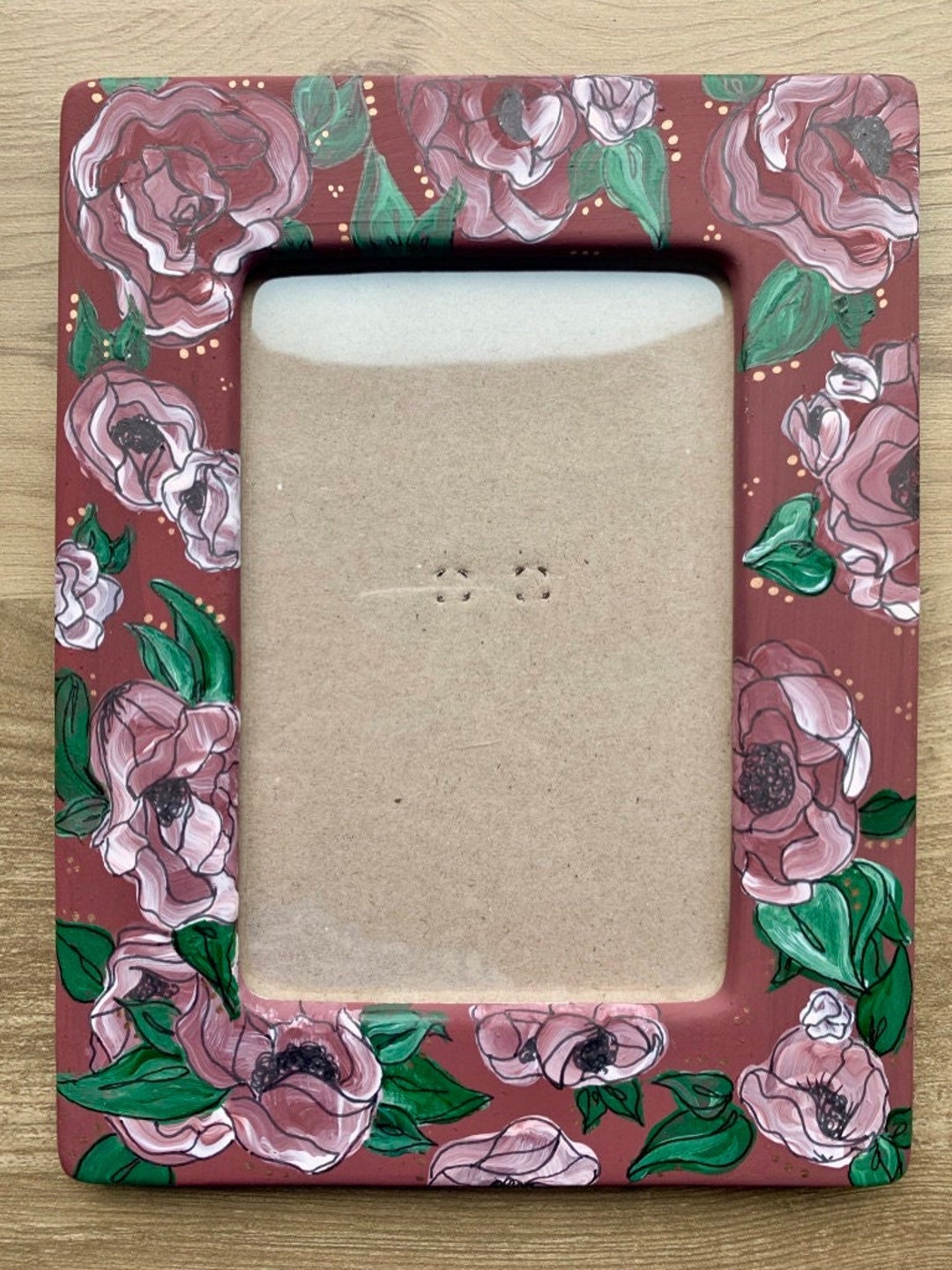 Hand-painted Floral Frame - Etsy