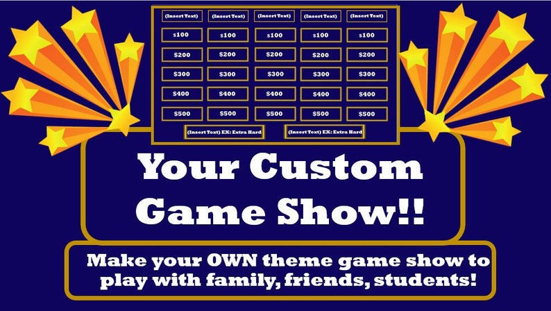Game Show - Powerpoint Template - Customizable - Etsy