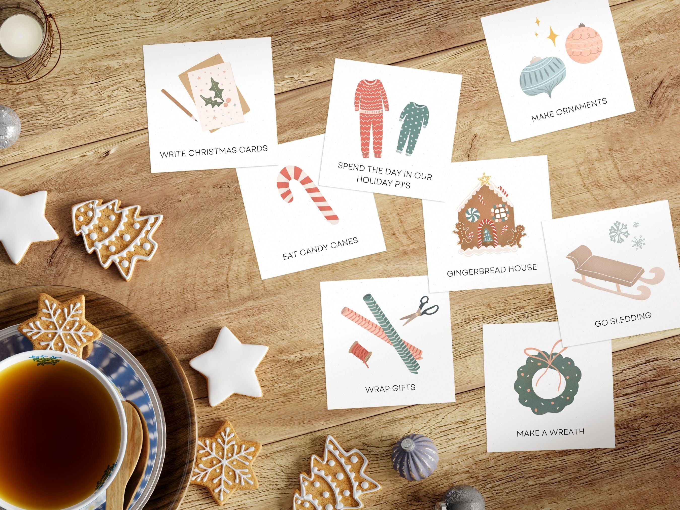 Printable Advent Calendar Cards, Advent Calendar Fillers for Kids ...