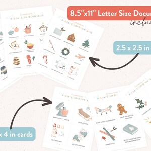 Printable Advent Calendar Cards, Advent Calendar Fillers for Kids ...