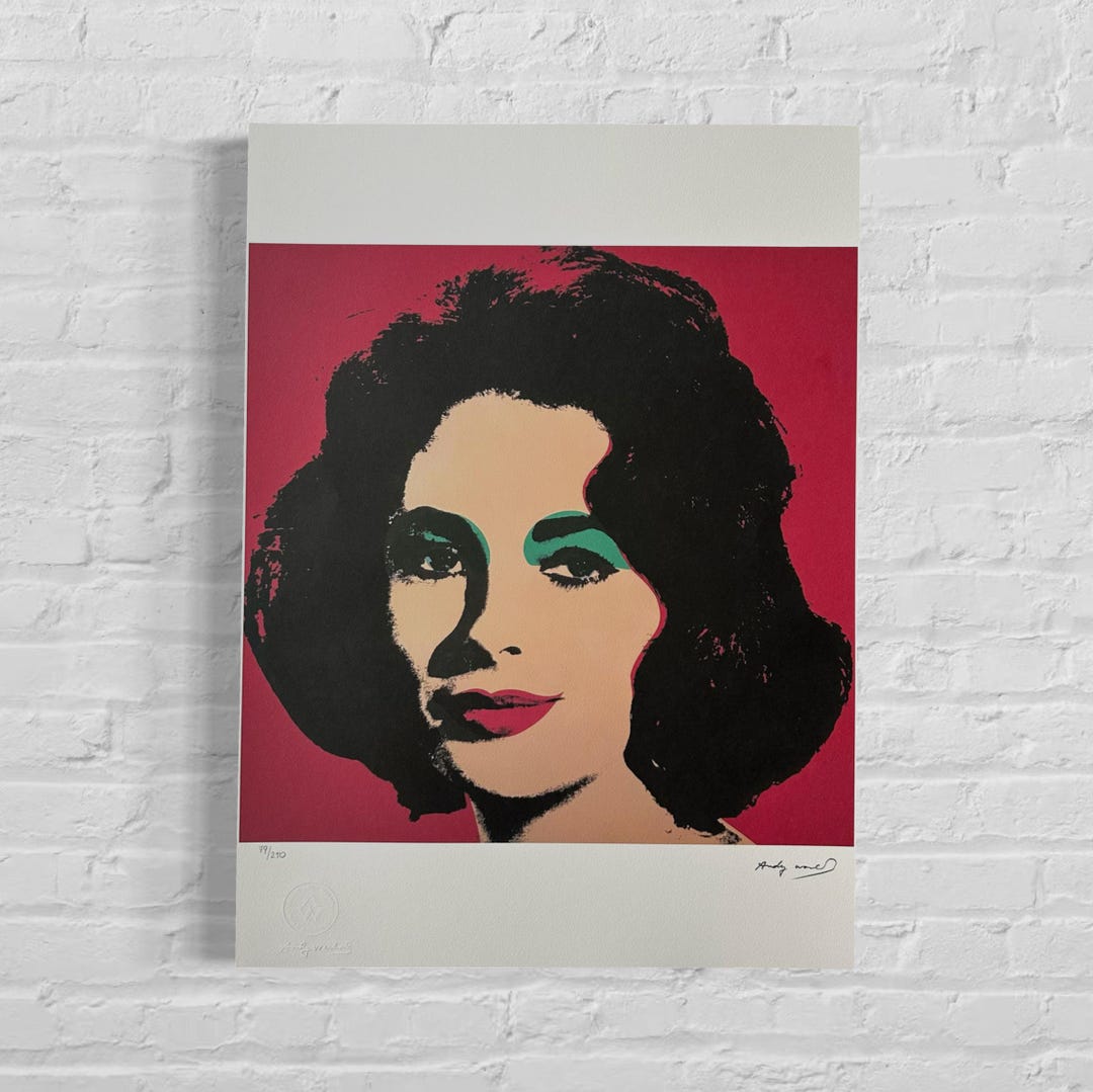 Genummerde Editie ANDY WARHOL Liz Taylor- Certificaat Leo Castelli ...