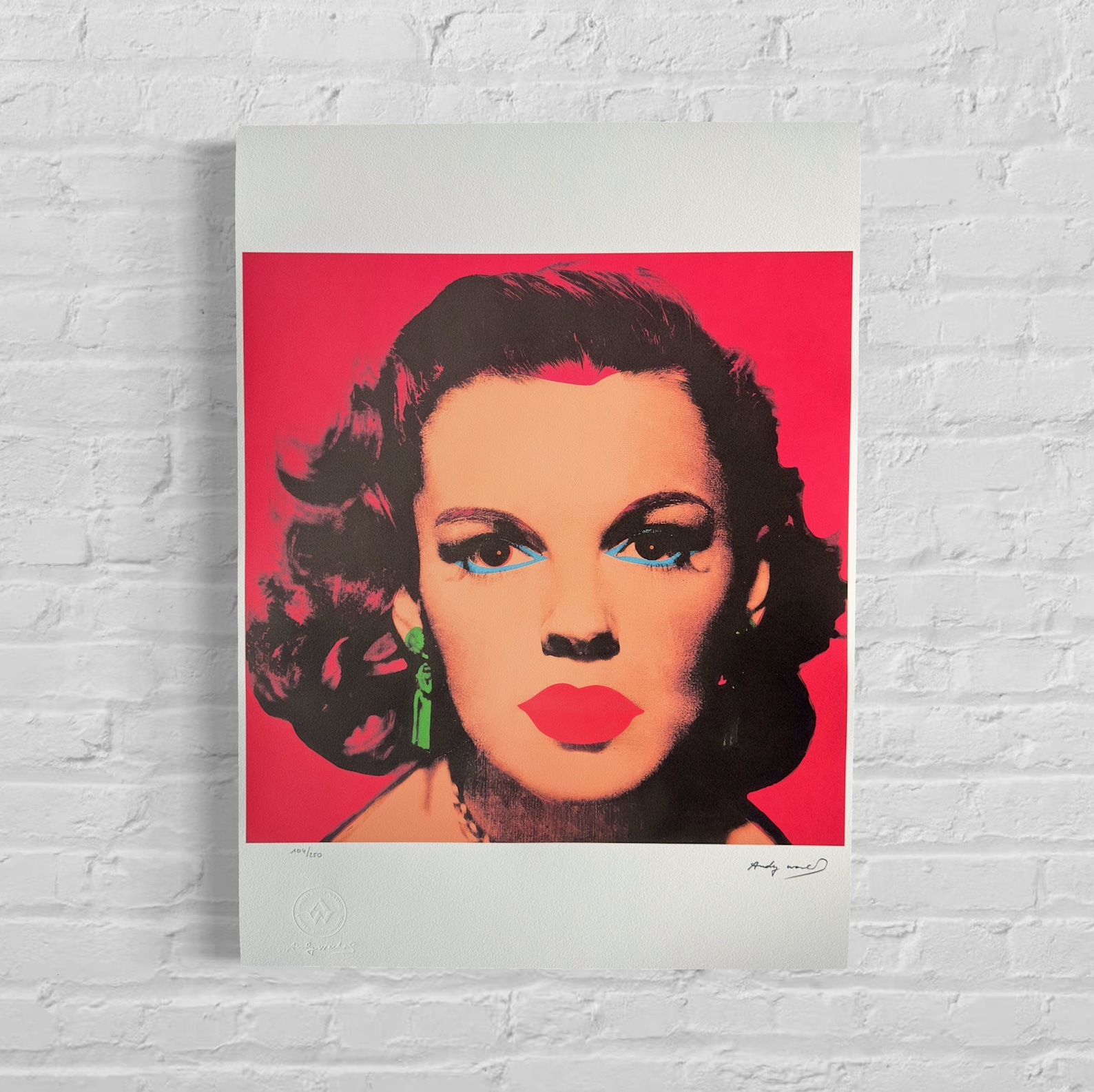 Genummerde Editie ANDY WARHOL Judy Garland - Certificaat Leo Castelli ...