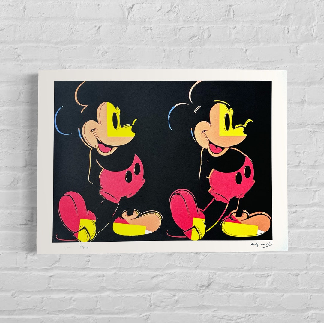 Numbered Edition ANDY WARHOL Double Mickey Signed Certificate Leo ...