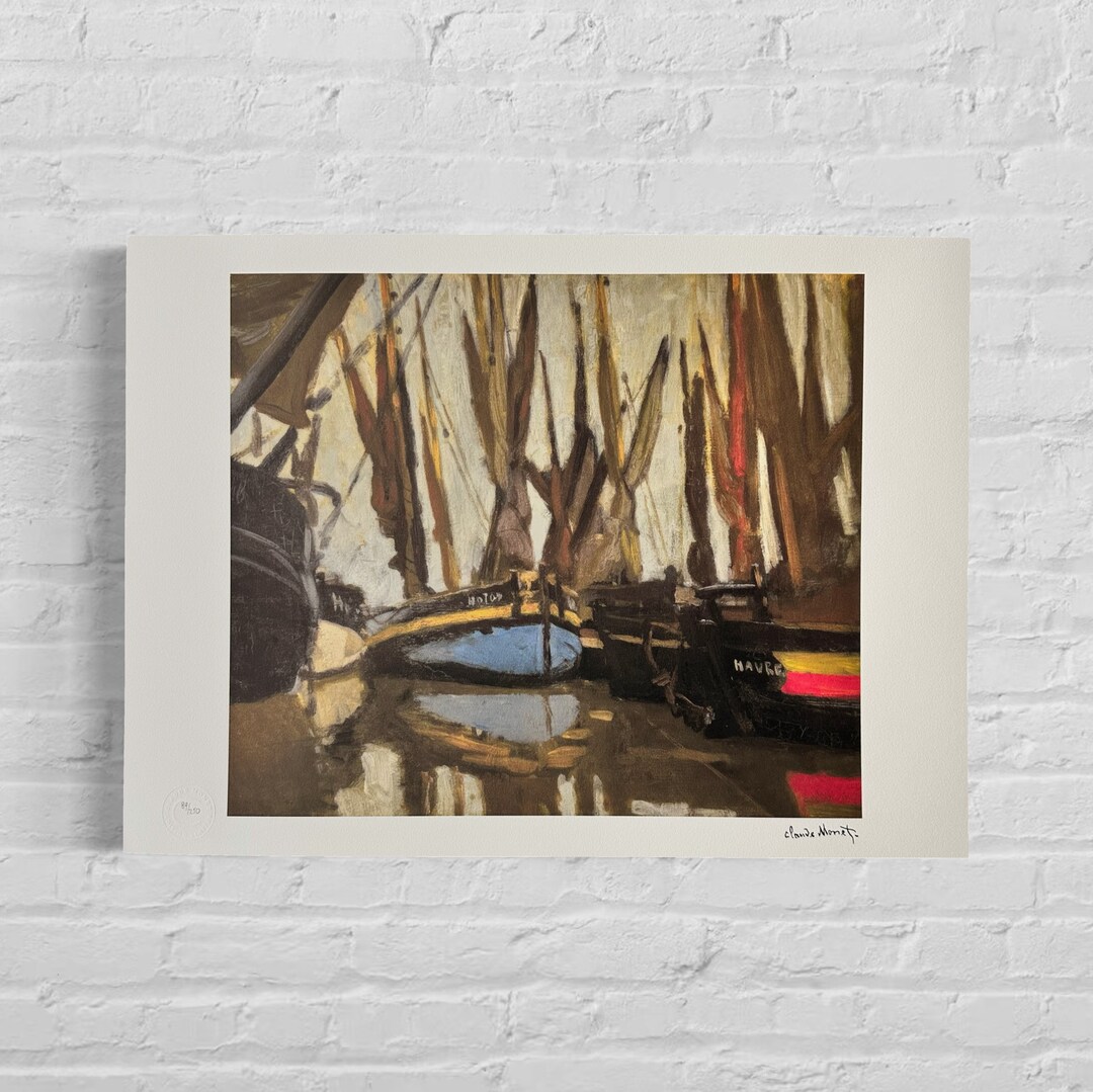Numbered Edition Claude Monet Fishing Boats Signed Certificate ...