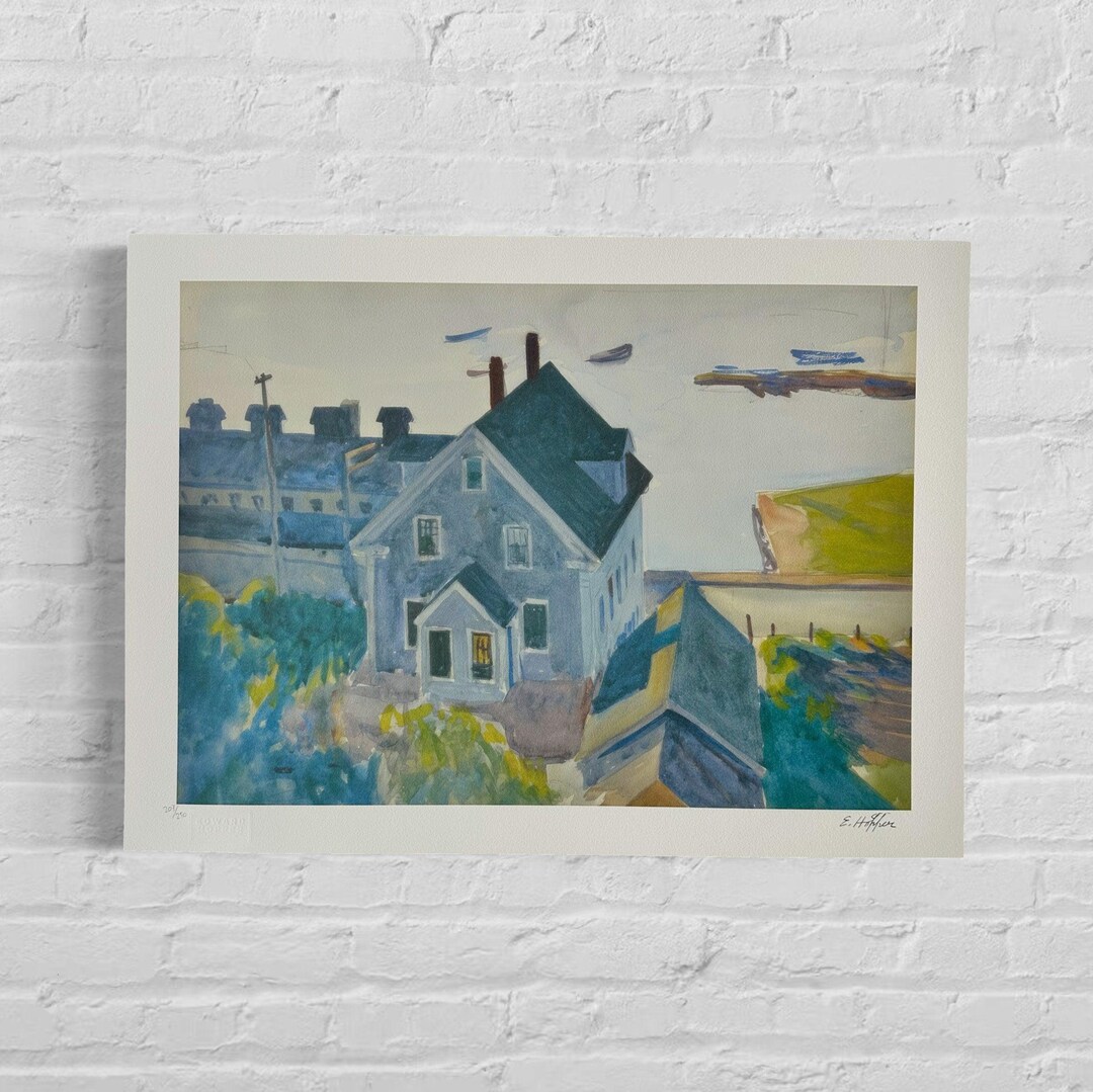 Numbered Edition Edward Hopper Gloucester Factory and House - Signed ...