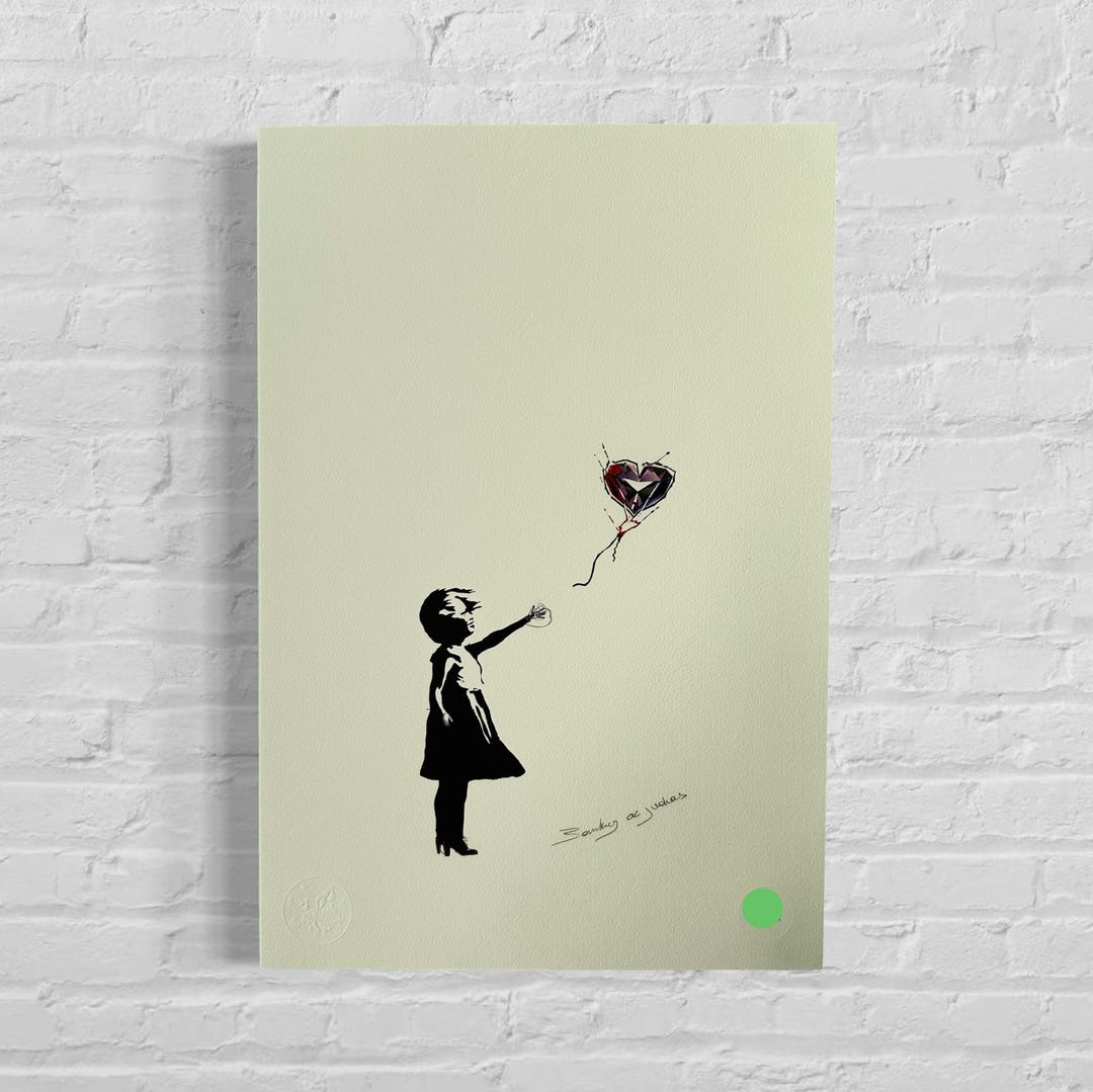 3anksy or Judas (girl With Diamond Balloon) Original Print Numbered and ...
