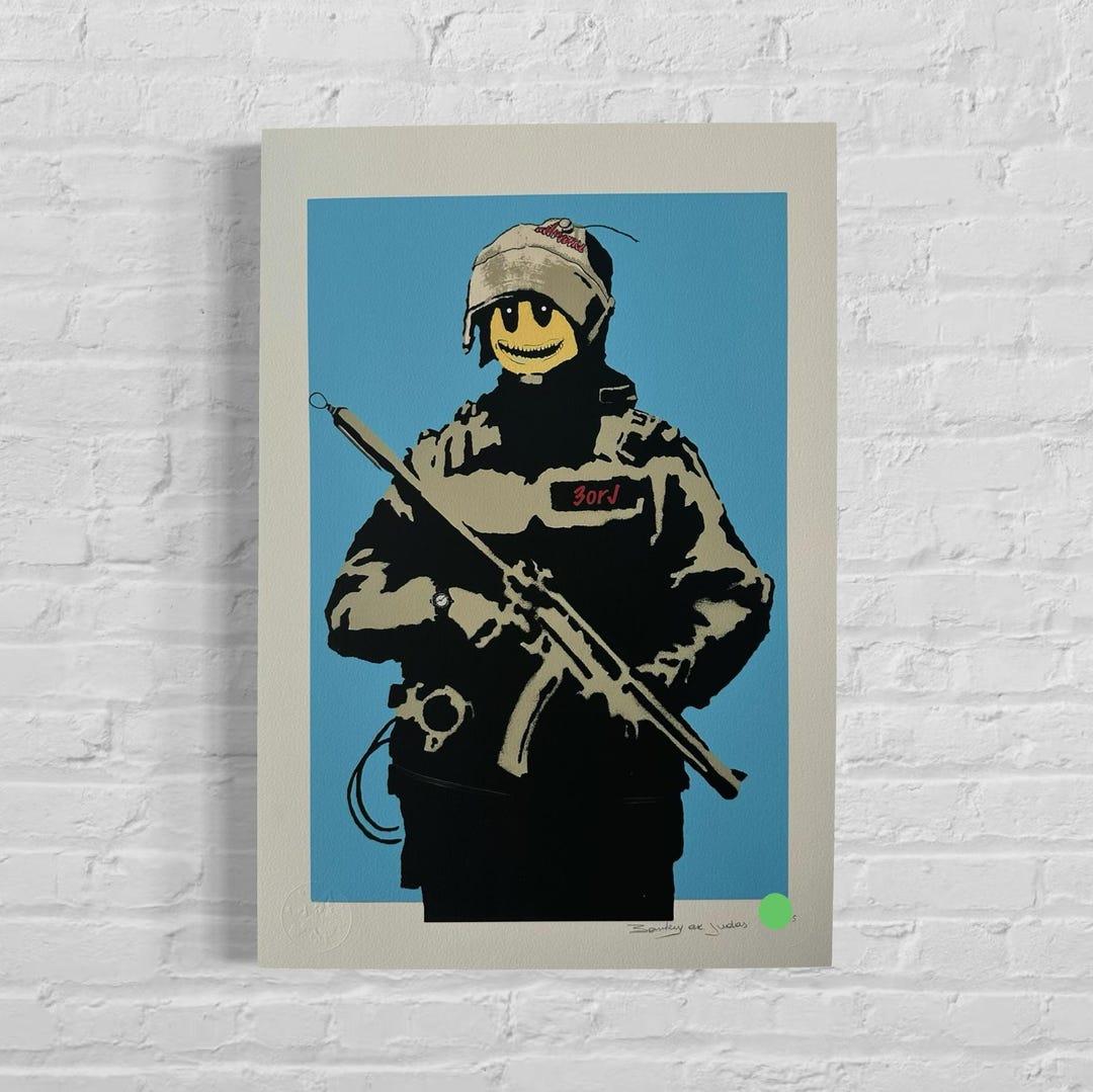 3anksy or Judas angry Copper Original Print Numbered and Signed With ...