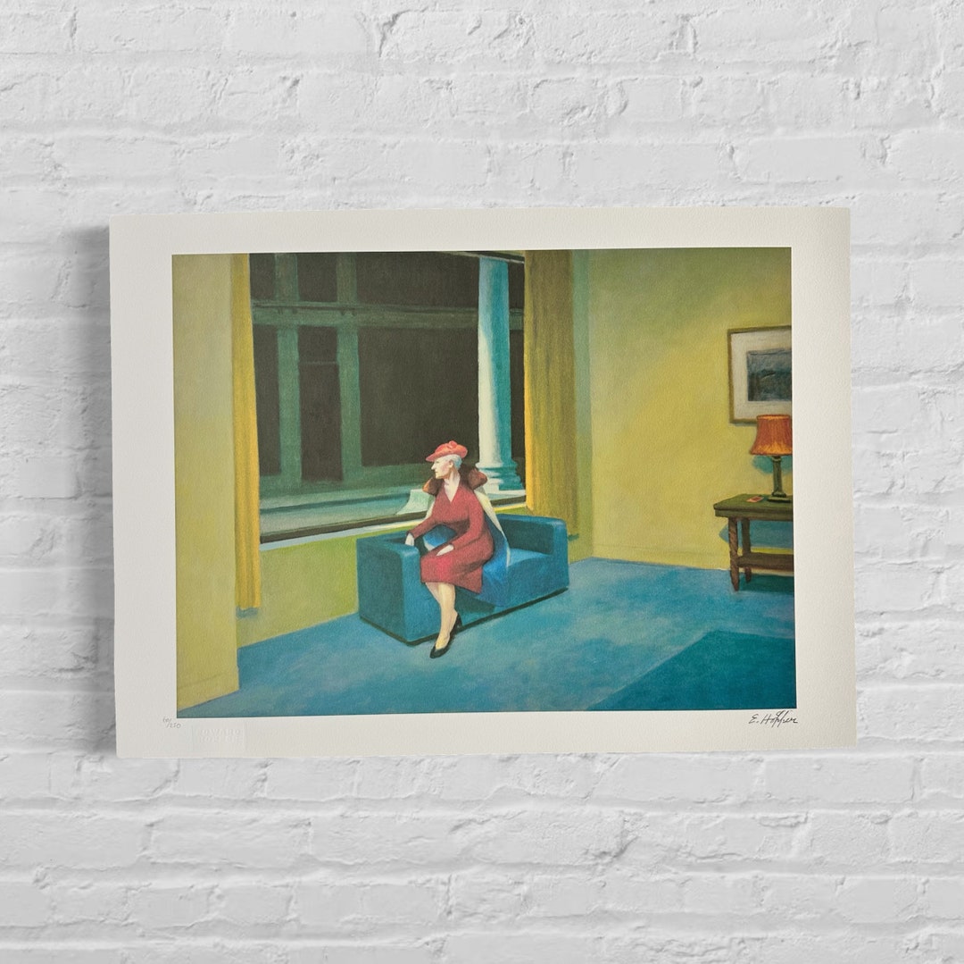 Numbered Edition Edward Hopper Woman at the Window Signed Certificate ...