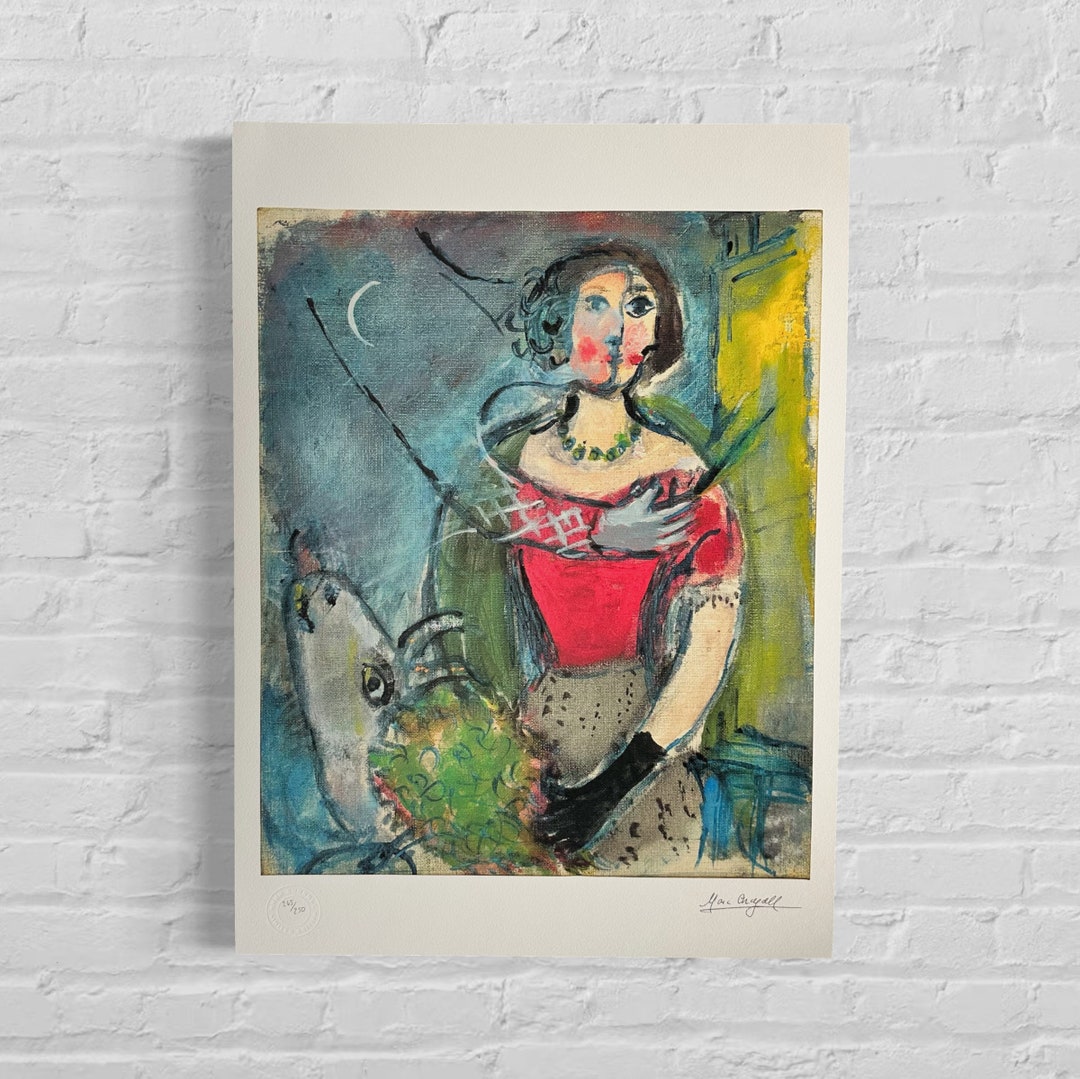Numbered Edition Marc Chagall The Model Signed Certificate Lithograph