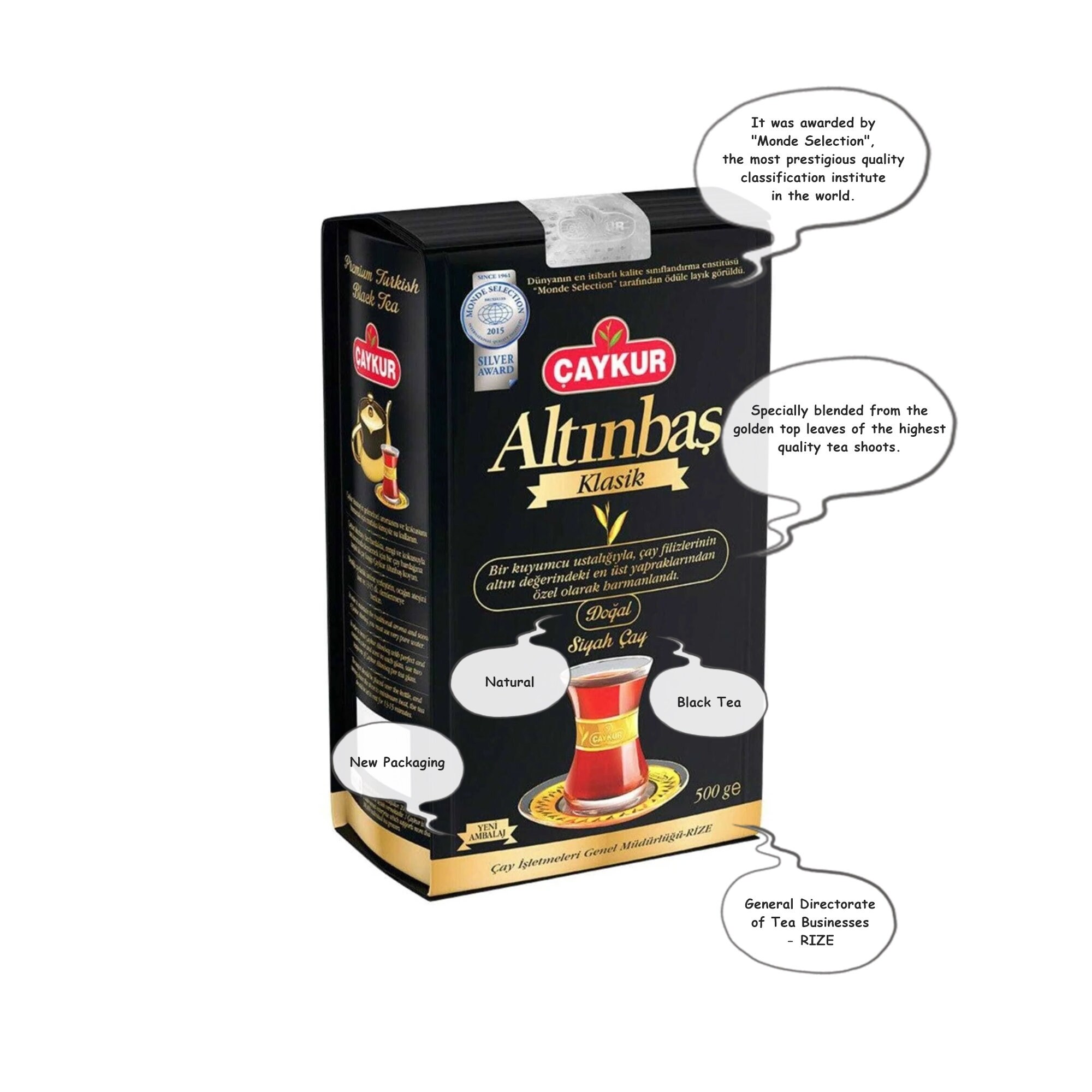 Premium Turkish Tea Caykur Altinbas Tea 500gr/17.63 / Original Turkish ...