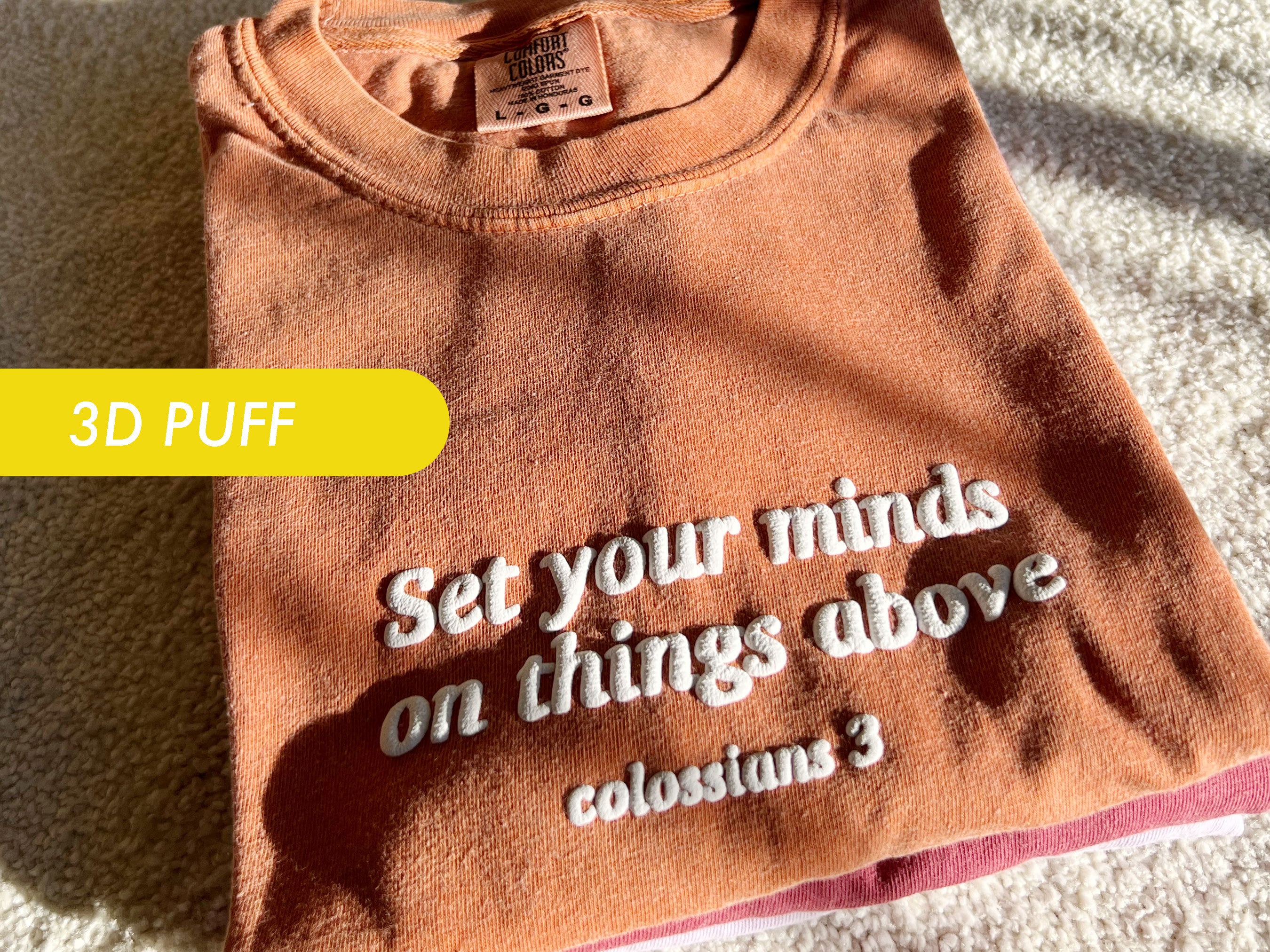 Christian T-shirt | Set Your Mind on Things Above Colossians 3 ...