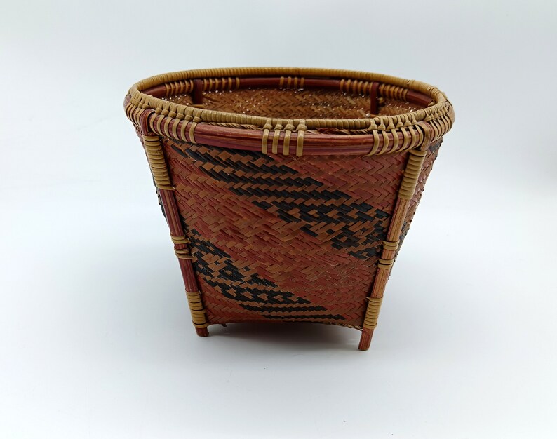 Vintage Tribal Basket Borneo/ Malaysia/ Sarawak Made by Iban, Melanau or Kanowit People in ...