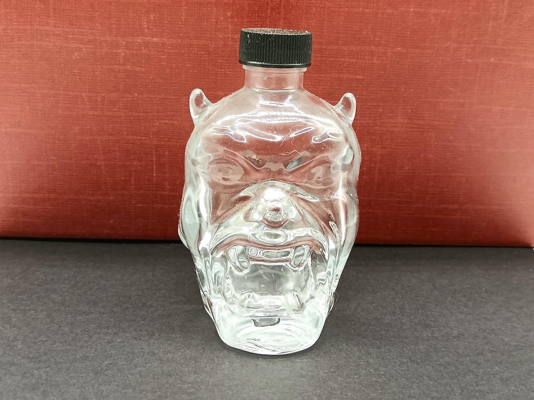 Vintage Devil Diablo Satan Head Jar Empty Vodka Spirit Decanter Black ...