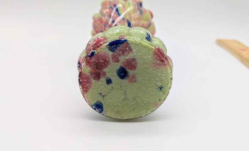 Antique Art Deco Franz Welz Splatter Slag Ruffle Top Art Glass Vase ...