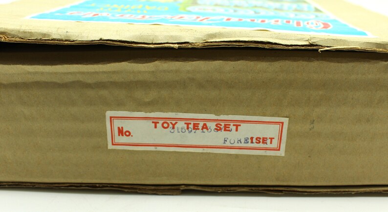 Complete Boxed Vintage Dolls Toy Tea Set With Wooden Display Cabinet ...