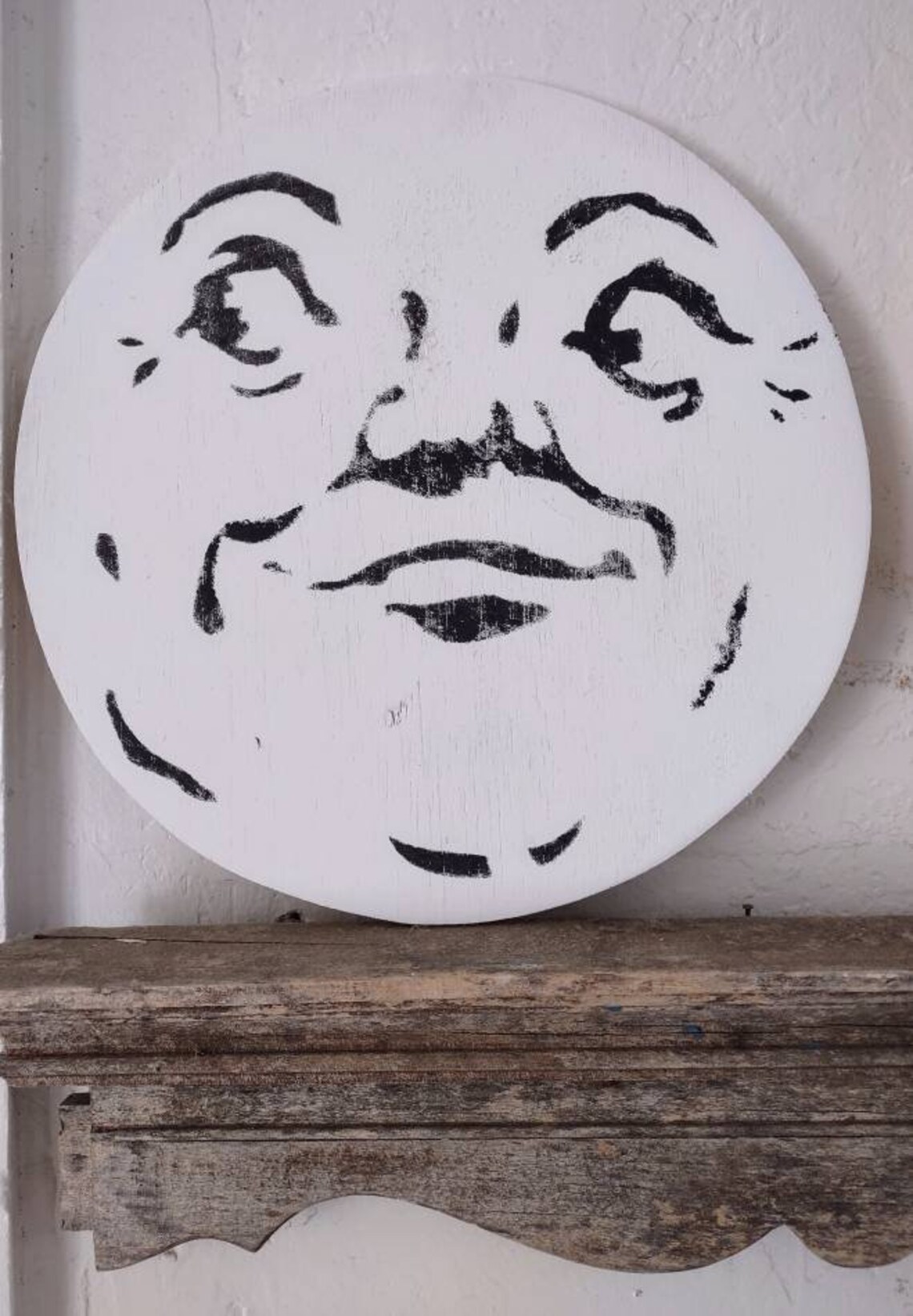 Vintage Man in the Moon Rustic Home Decor Retro Moon - Etsy