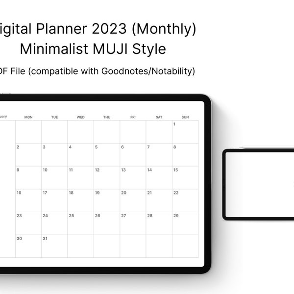 Muji Inspired Planner - Etsy