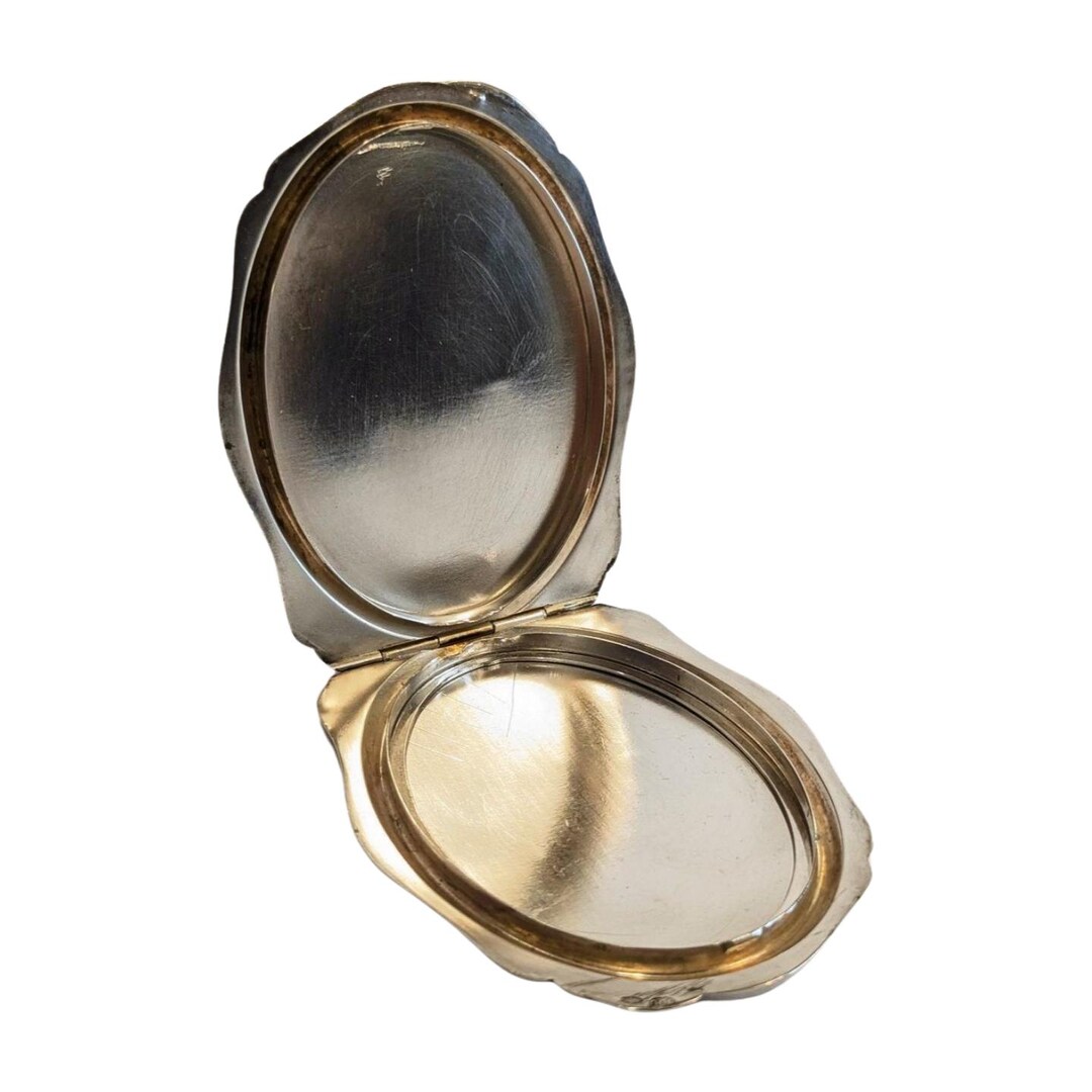 Italian Silver Powder Box, Art Deco - Etsy