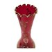 Bohemian Moser Ruby Red Glass Vase - Etsy