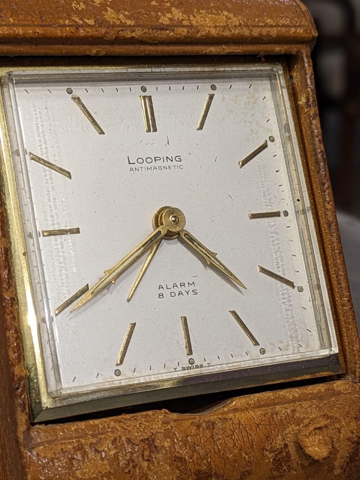 Antique Looping Travel Alarm Clock in Leather Case - Etsy