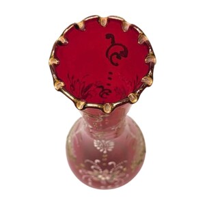 Bohemian Moser Ruby Red Glass Vase - Etsy