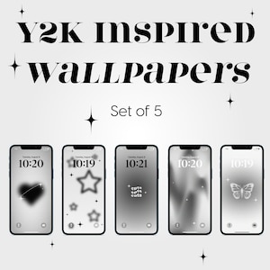 Aesthetic Black Cute iPhone Wallpaper Bundle, Ios Phone Lock Screen ...