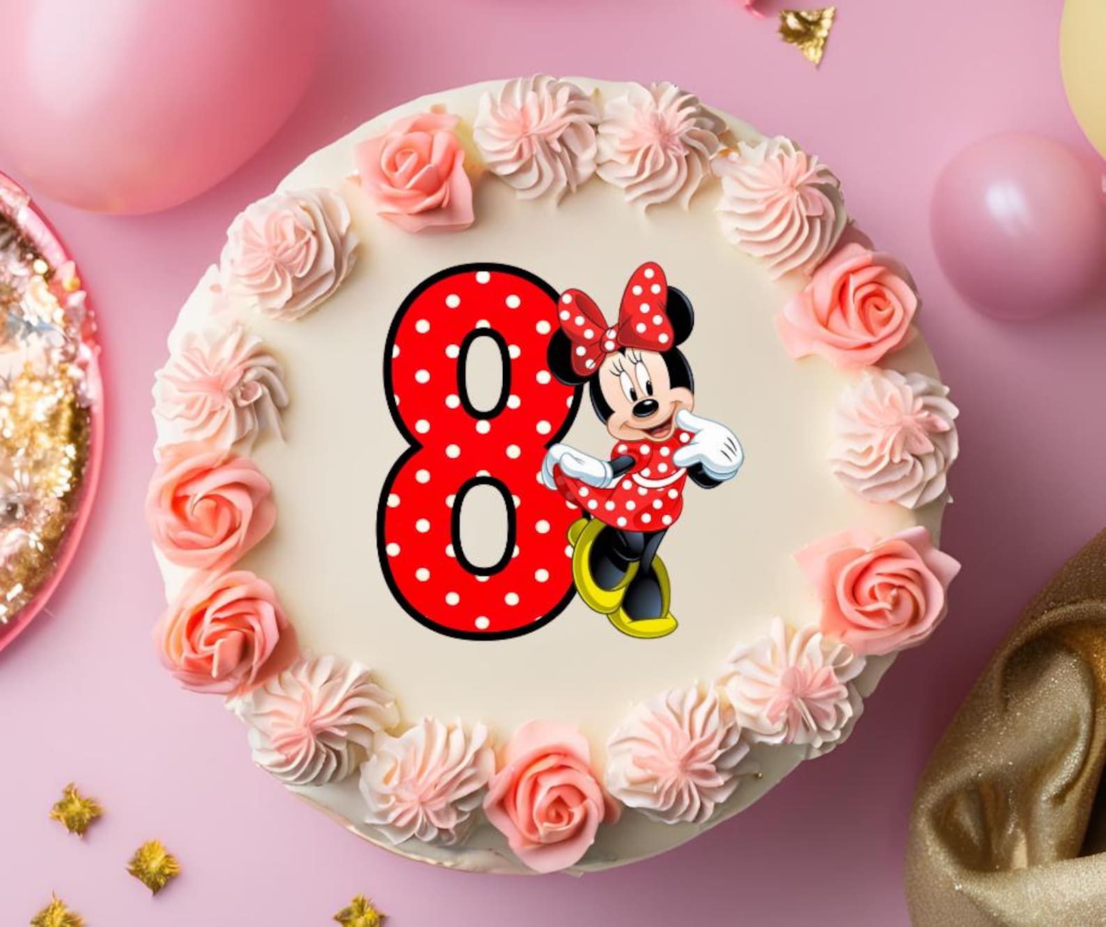 Minnie Mouse Birthday Numbers 1-9: Red Polka Dot PNG Clipart (digital ...