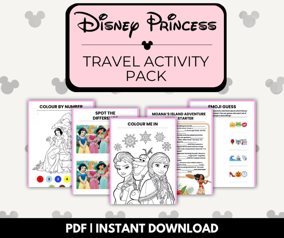 Disney Princess Kids' Activity Pack | Fun Printable Games Puzzles for ...