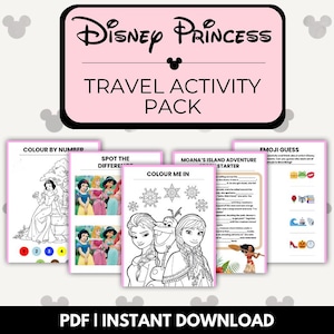 Disney Princess Kids' Activity Pack | Fun Printable Games Puzzles for ...