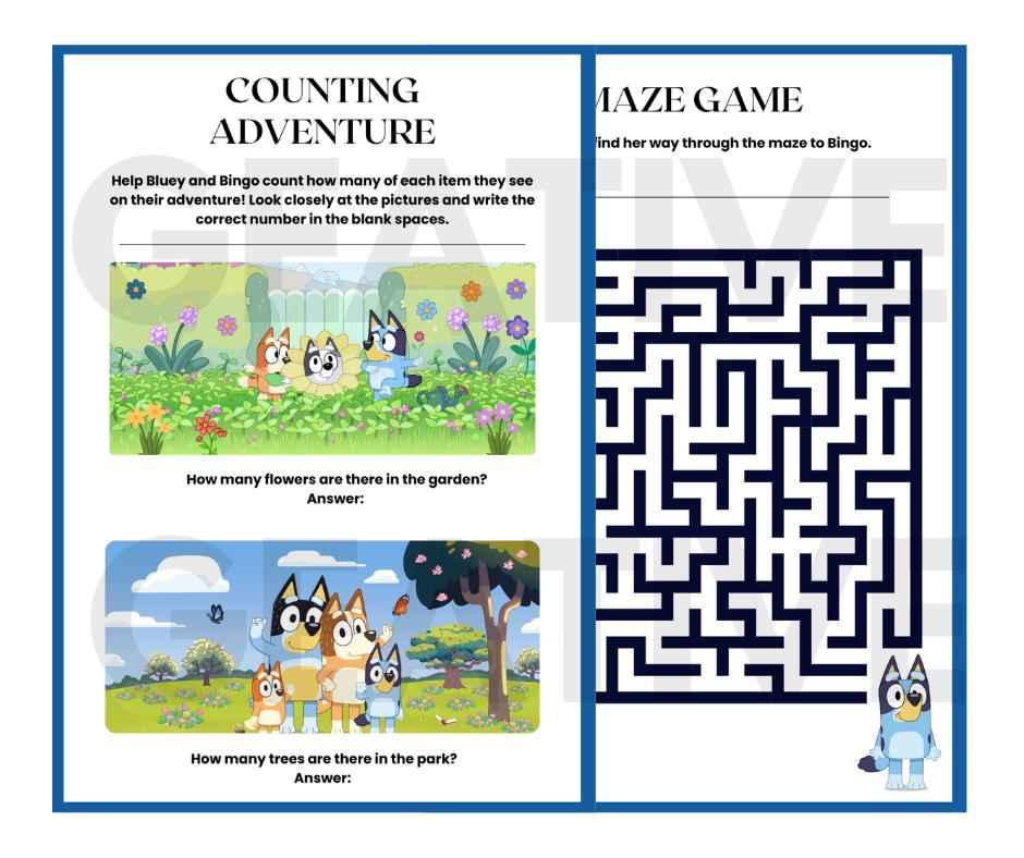 Puppy Playtime Kids Activity Bundle – Printable Coloring Pages, Mazes ...