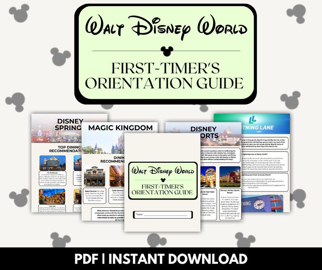 Disney World First-timer Guide PDF | 55-page Travel Planner With Park ...