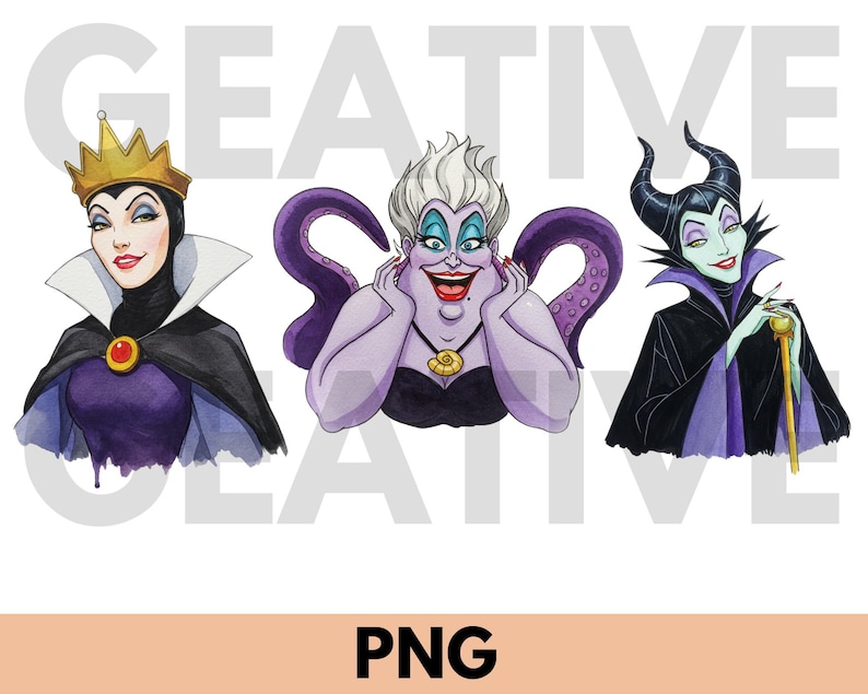 Cartoon Villains | Maleficent Hades Ursula Captain Hook Characters | 7 ...