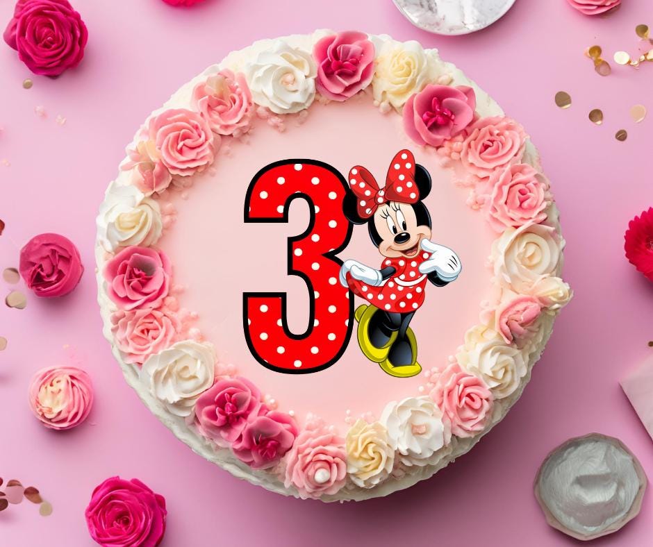 Minnie Mouse Birthday Numbers 1-9: Red Polka Dot PNG Clipart (digital ...