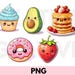Kawaii Food PNG Bundle – Cute Digital Clipart for Cricut, Sublimation ...