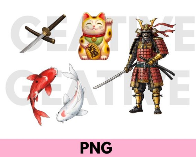 Vintage Japan Junk Journal Clipart PNG | Asian Digital Ephemera for ...