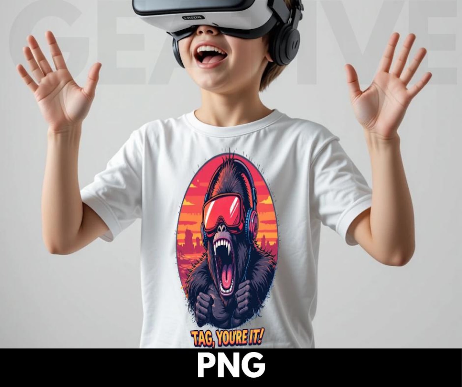Gorilla Tag PNG Bundle: VR Gaming Graphics for T-shirts - Etsy