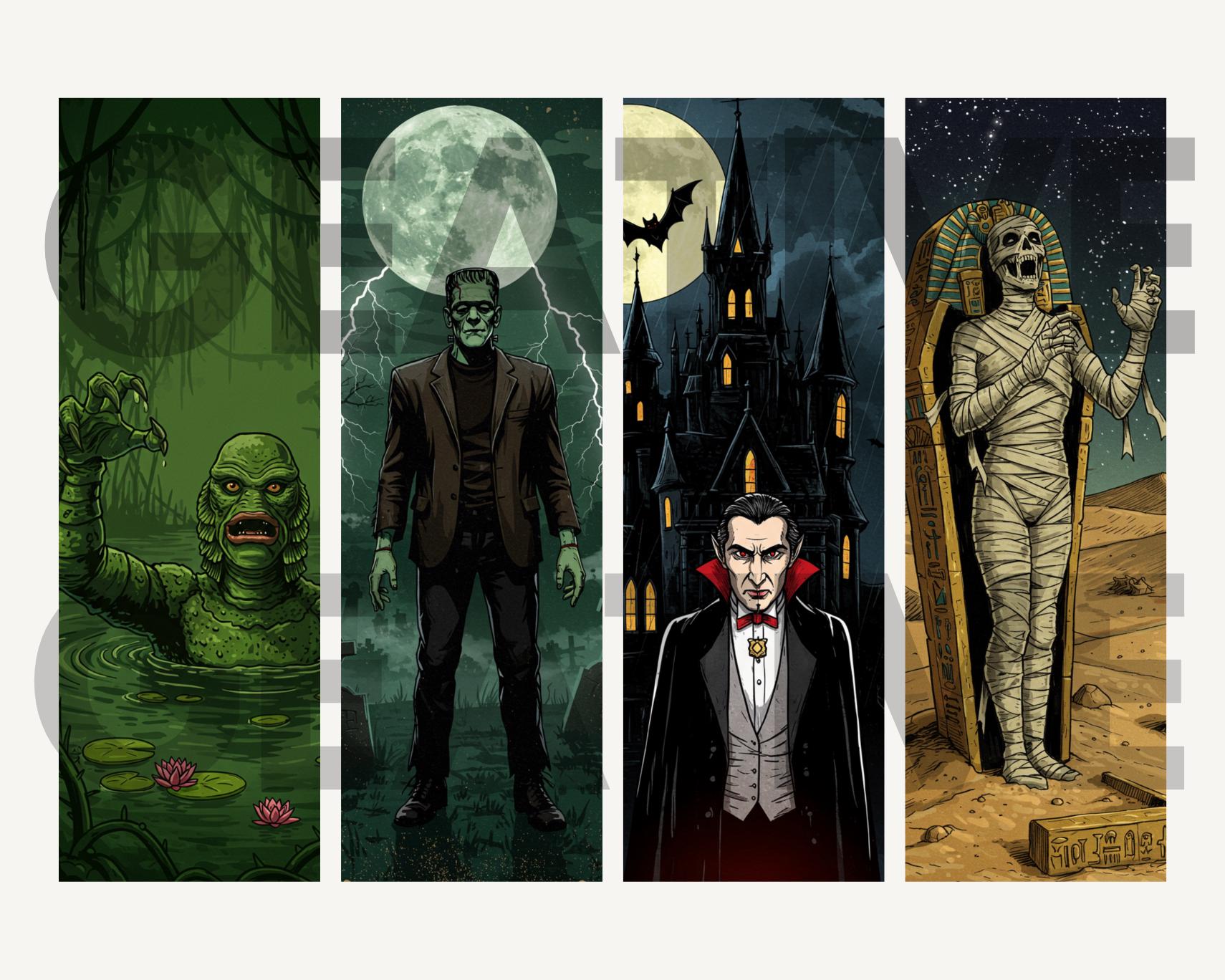 Horror Icons Printable Bookmarks: Classic Slasher Characters (PNG) - Etsy
