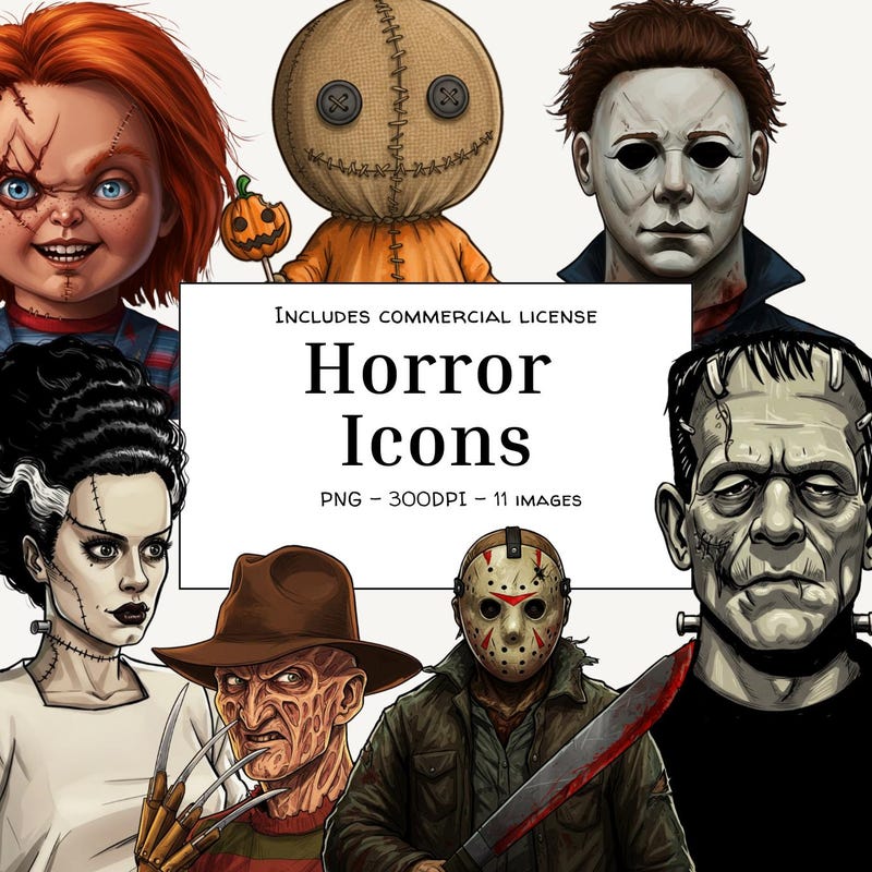 Horror Movie Clipart - Etsy