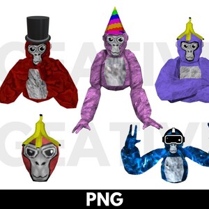Gorilla Tag PNG Bundle: VR Gaming Graphics for T-shirts - Etsy