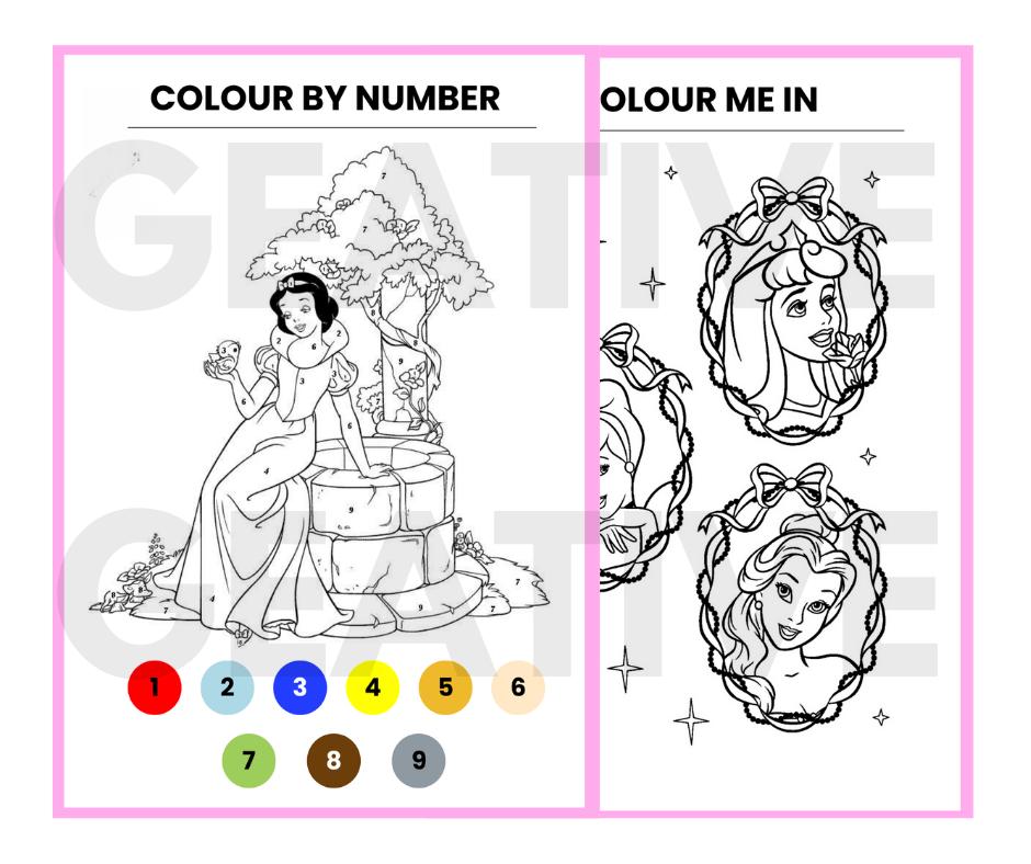 Disney Princess Kids' Activity Pack | Fun Printable Games Puzzles for ...