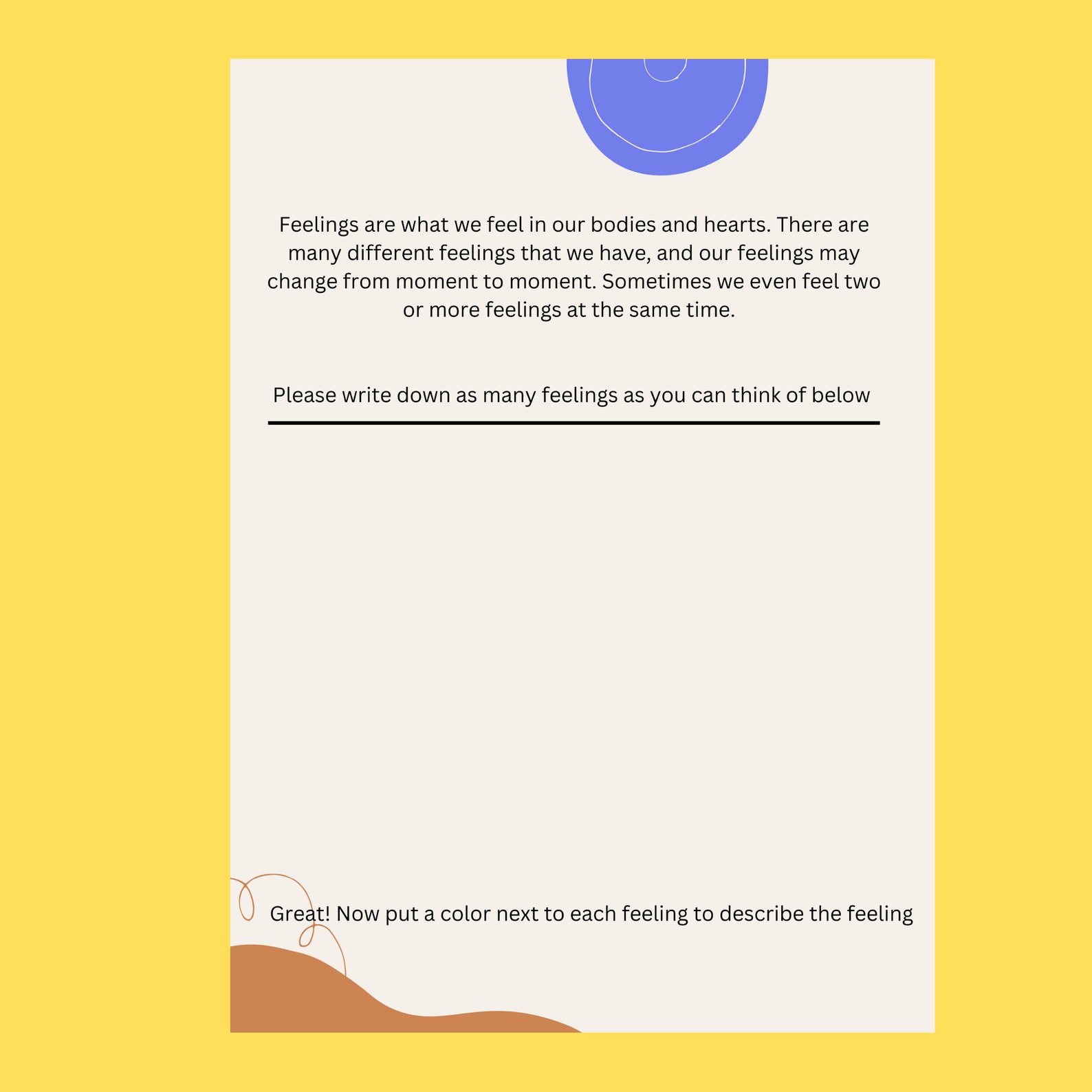 My Feelings Workbook: A Self-regulation Workbook for Kids //school ...