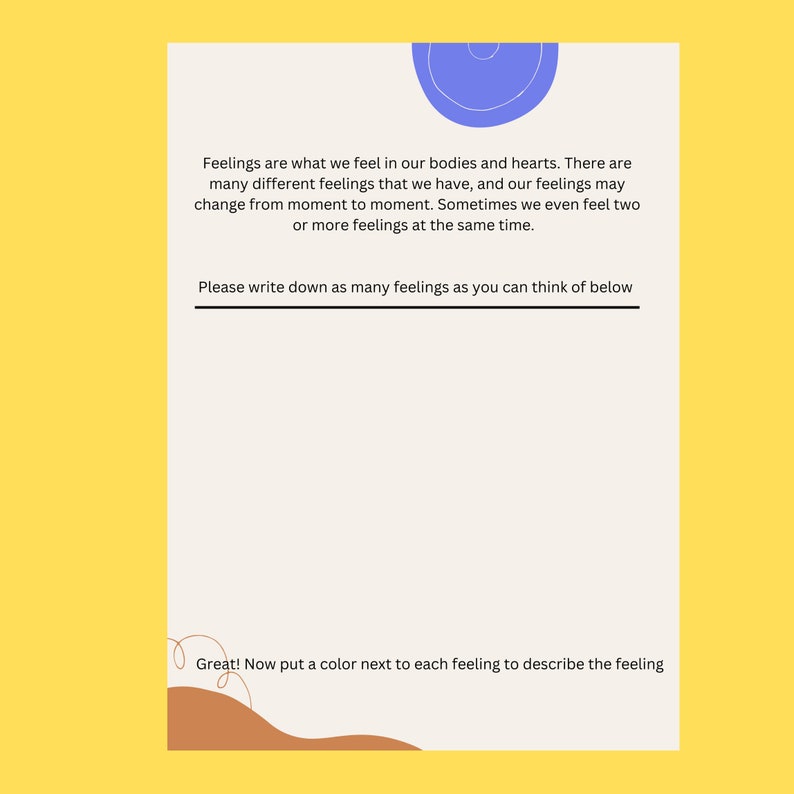 My Feelings Workbook: A Self-regulation Workbook for Kids //school ...