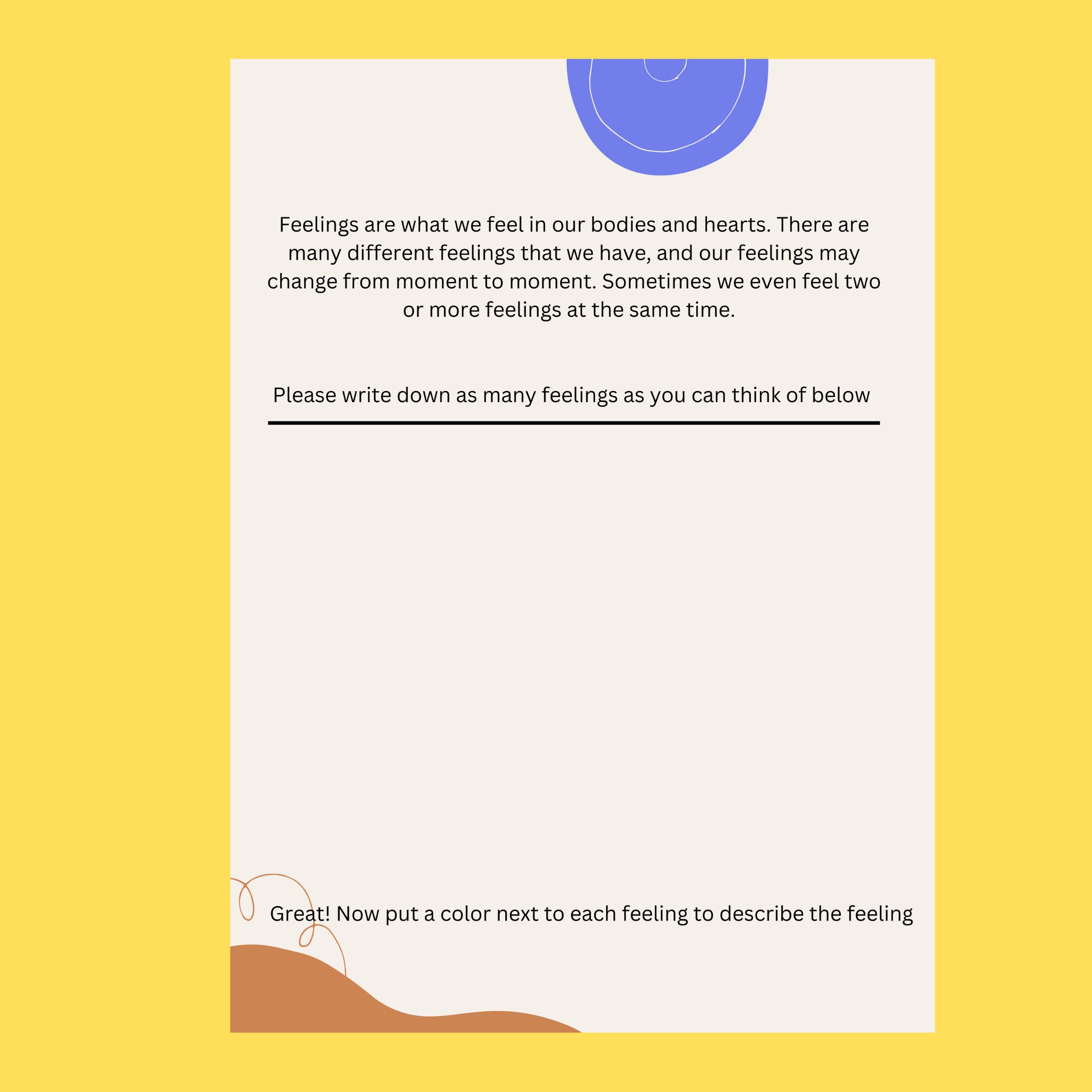 My Feelings Workbook: A Self-regulation Workbook for Kids //school ...