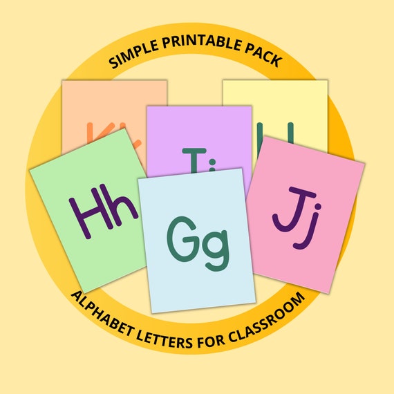 Printable Classroom Letters in Pastels - Etsy