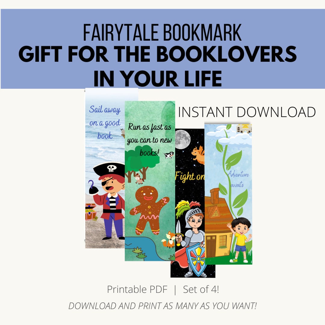 Printable Fairytale Bookmarks for Kids - Etsy