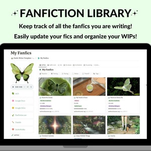 Fanfiction Writer Notion Template | Notion Template for Fanfic Writers ...