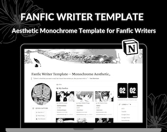 Fanfiction Writer Notion Template | Notion Template for Fanfic Writers ...